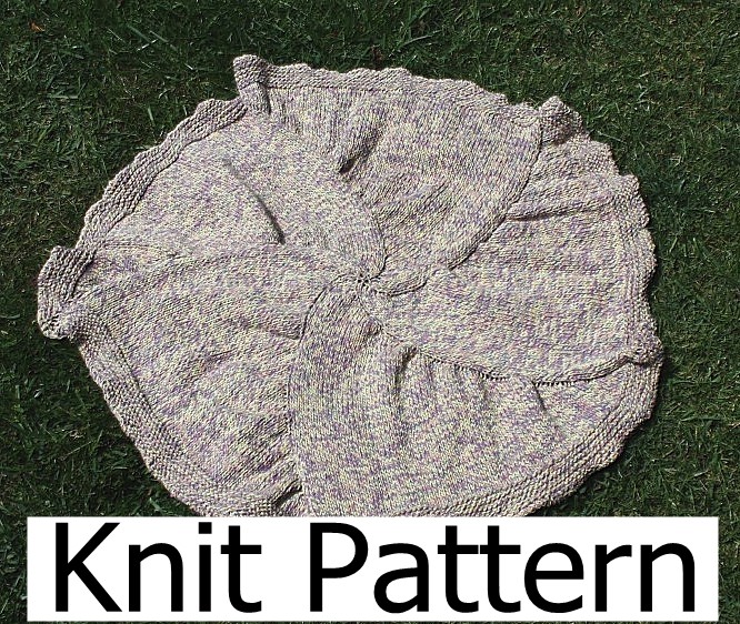Knitting Pattern - Baby Blanket Pattern - Round Star Easy on Luulla